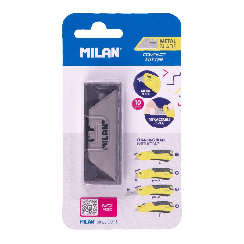 Milan Blister 10 Hojas Metal. Cutter Compact — Farmacias Arrocha