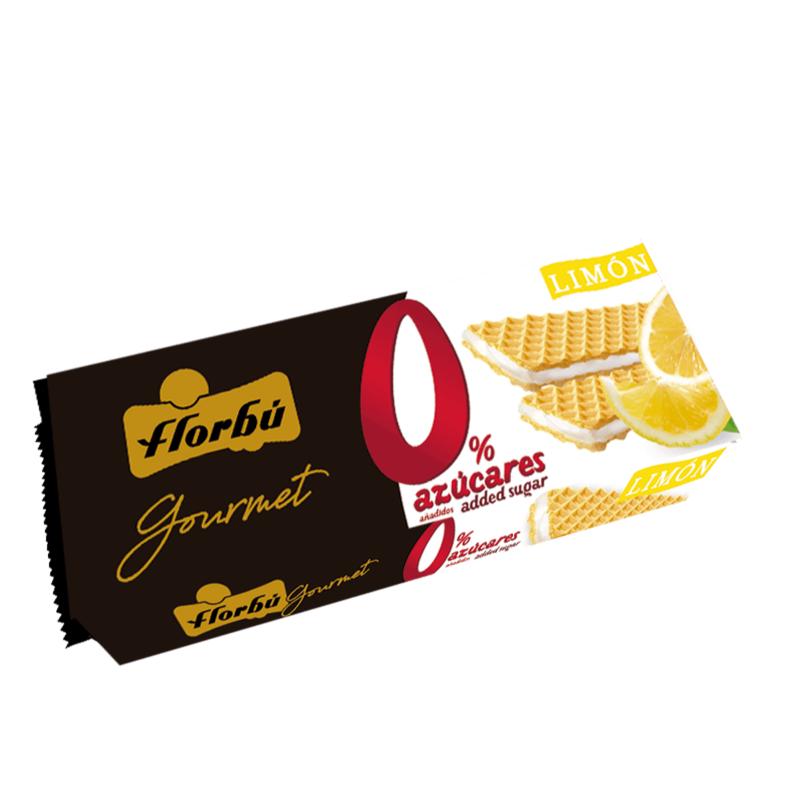 Florbu Galletas Wafer Gourmet Con Relleno De Limón Sin Azúcar Añadida ...